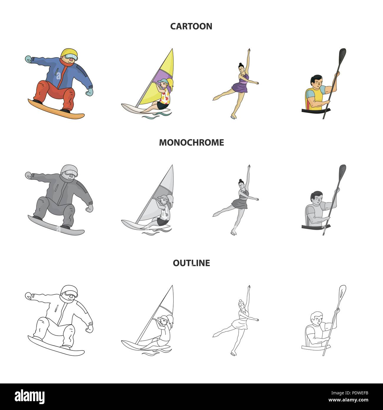 Woman in rowing boat Stock Vector Images - Alamy