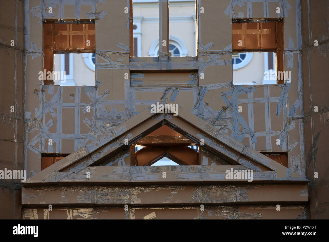 A cardboard recreation of Liverpool Castle, which stood from the early ...