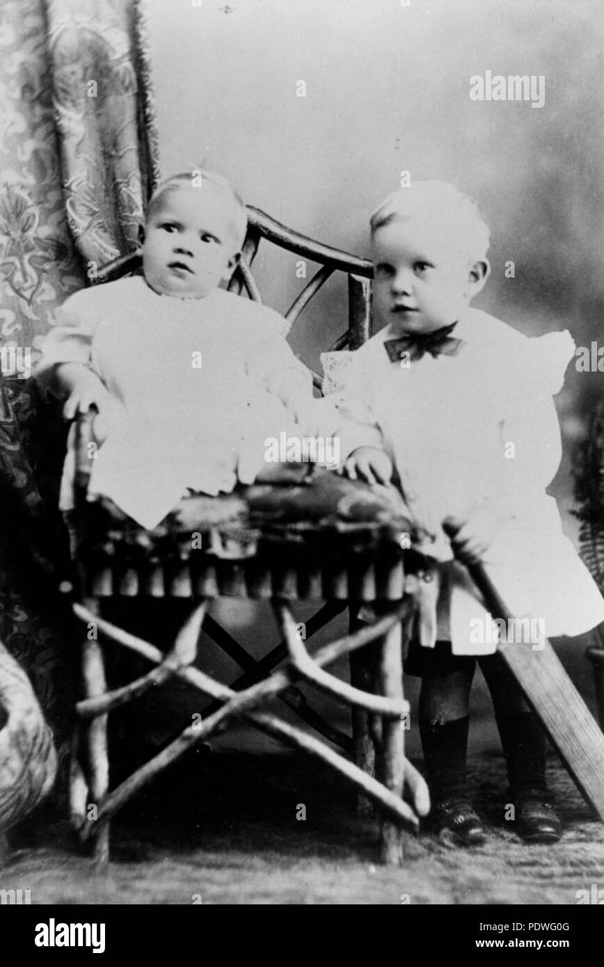229 StateLibQld 1 147495 Studio portrait of two young children Stock ...