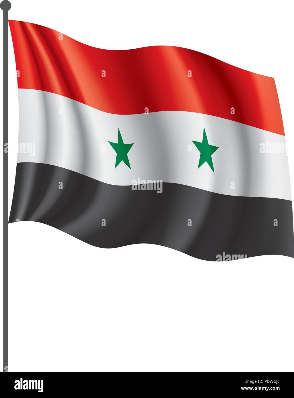 Syria flag, vector illustration on a white background Stock Vector ...