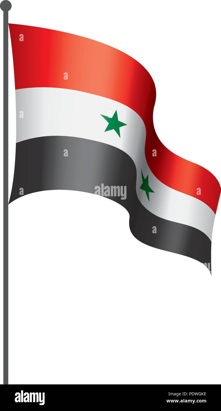 Syria flag, vector illustration on a white background Stock Vector ...