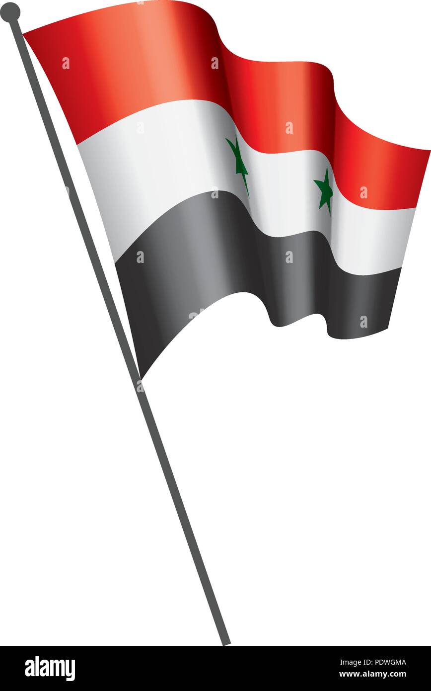 Syria flag, vector illustration on a white background Stock Vector ...