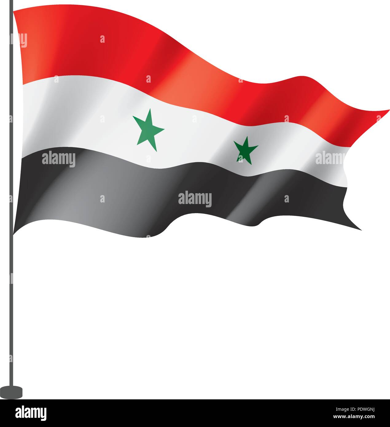 Syria flag, vector illustration on a white background Stock Vector ...