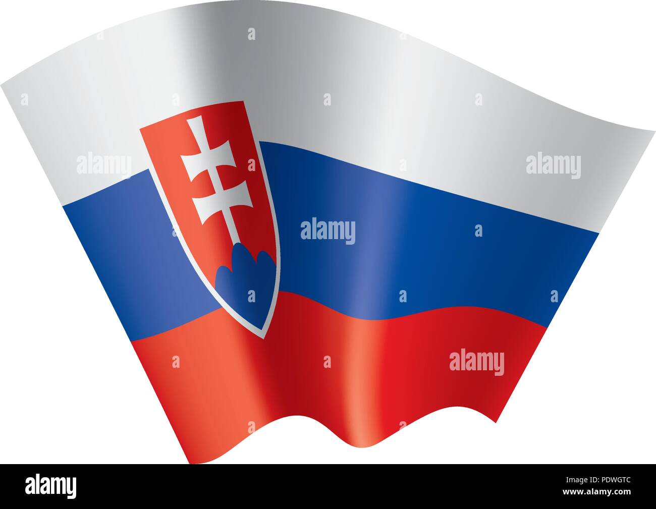 Slovakia flag, vector illustration on a white background Stock Vector ...