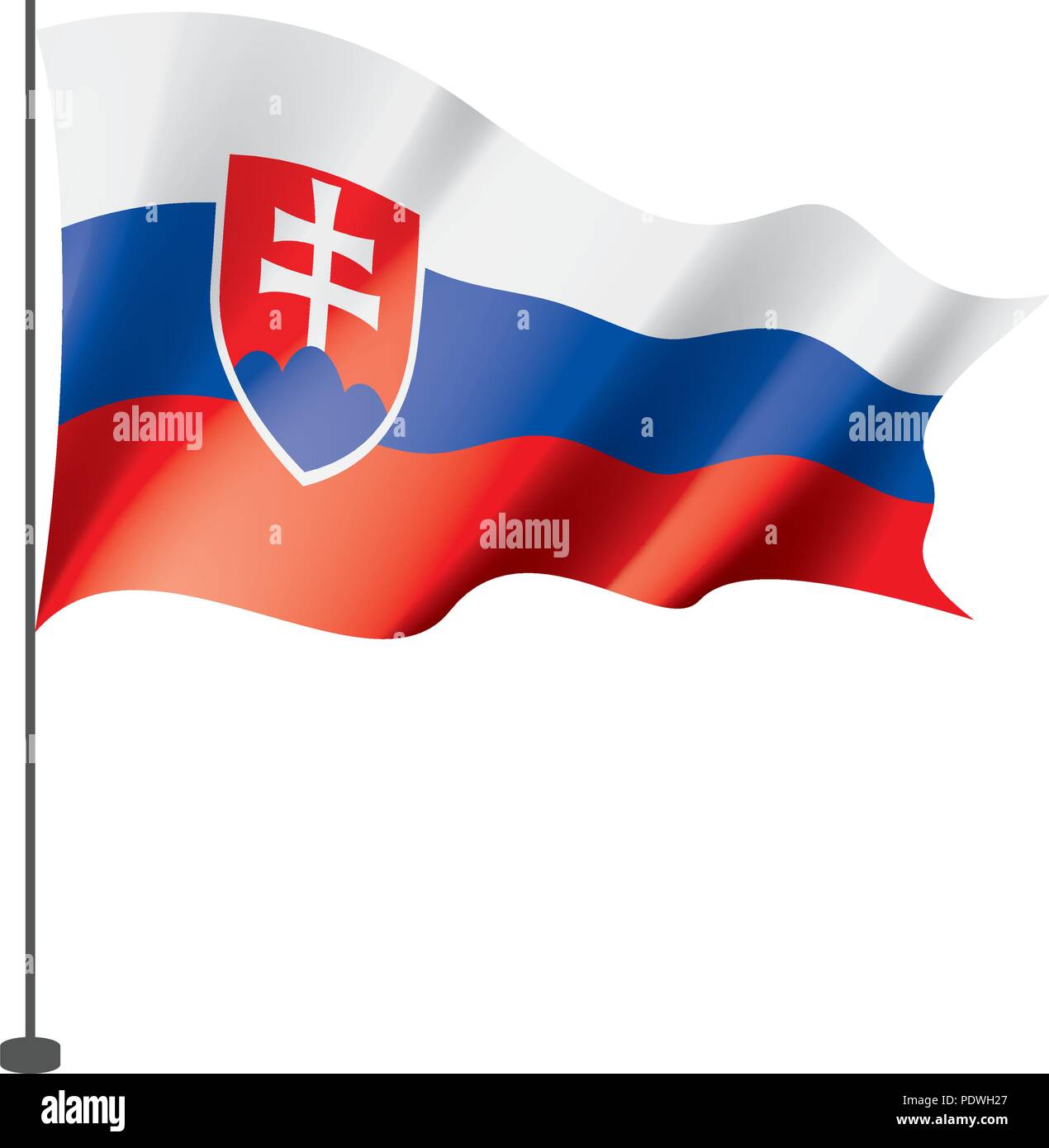 Slovakia flag, vector illustration on a white background Stock Vector ...