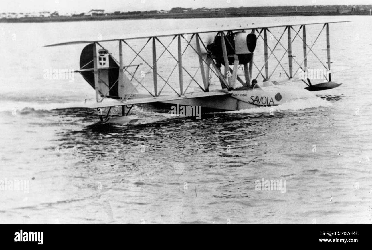 236 StateLibQld 1 161751 General De Pinedo's Savoia Marchetti seaplane ...