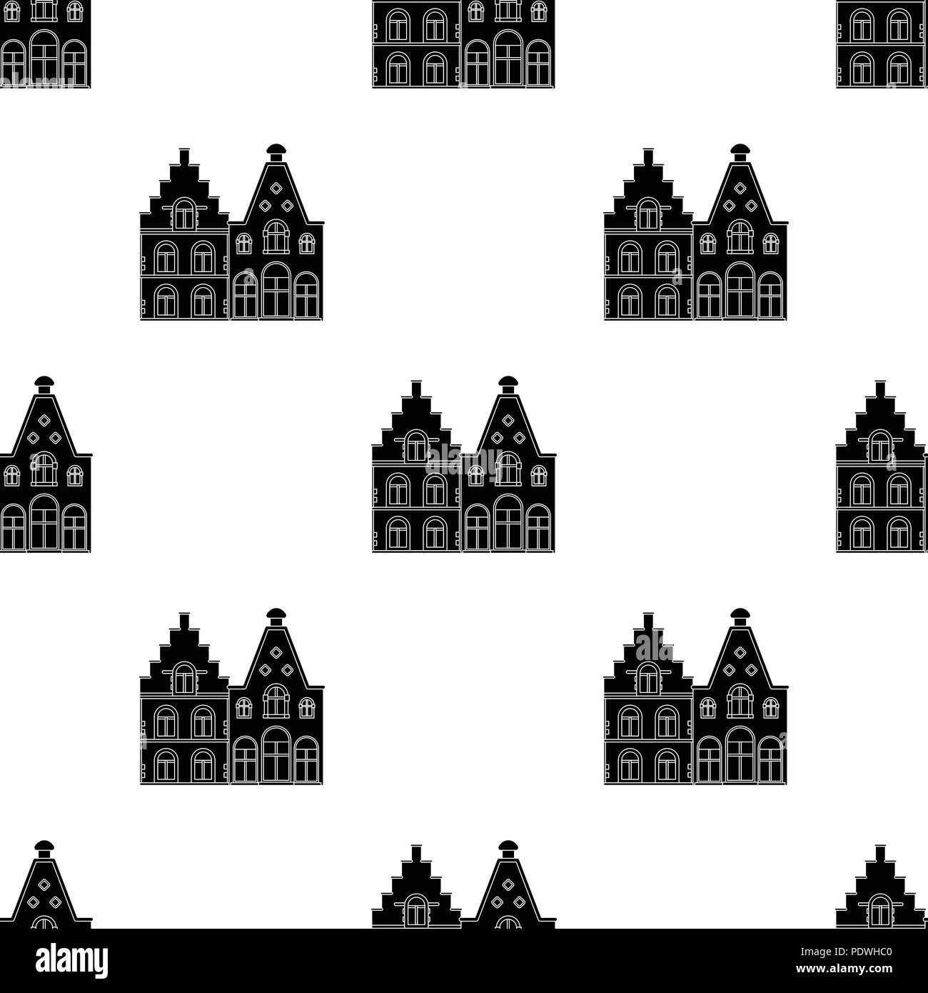 Country Belgium black icons in set collection for design.Travel and ...