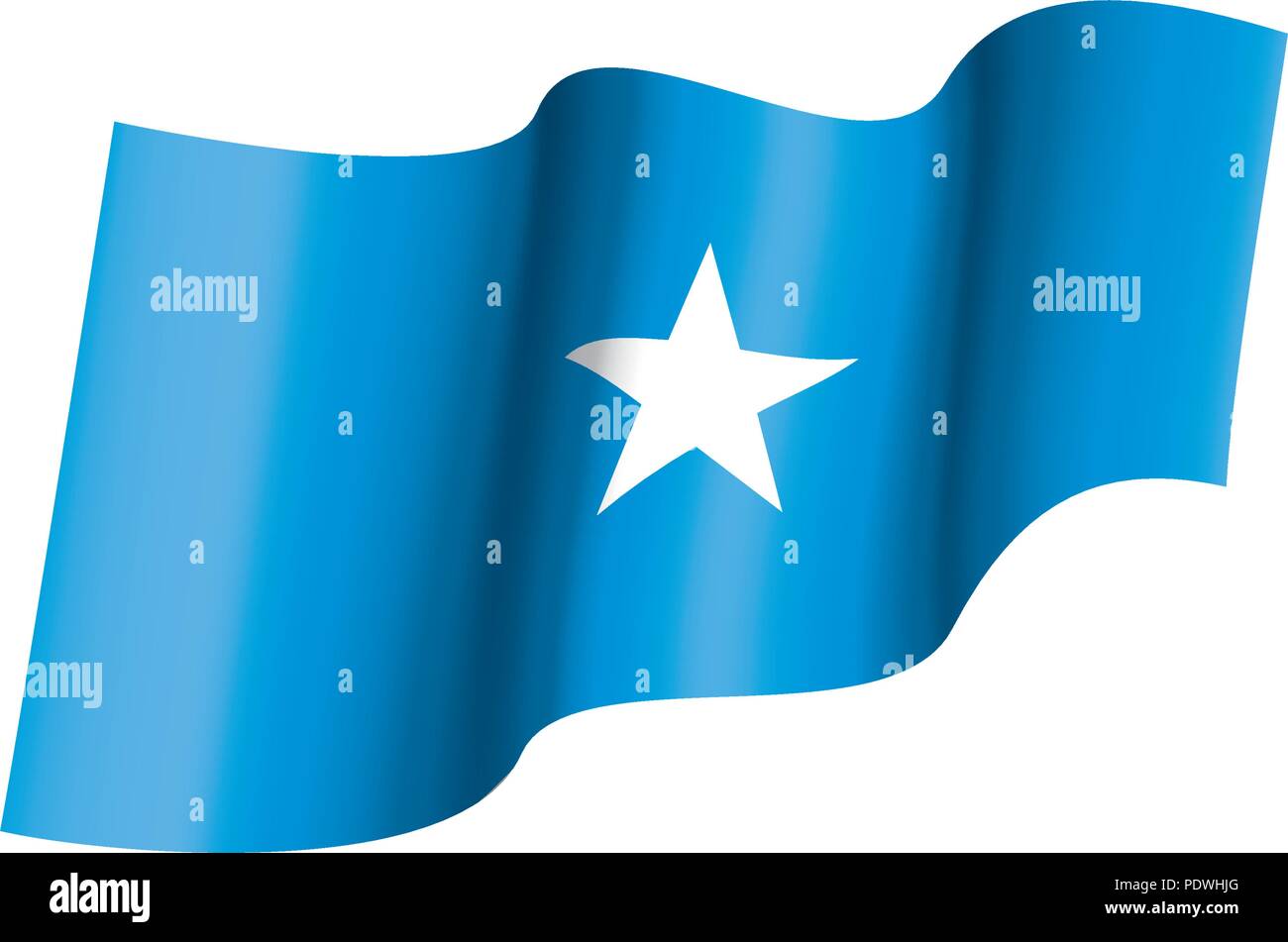 Somalia flag, vector illustration on a white background Stock Vector ...