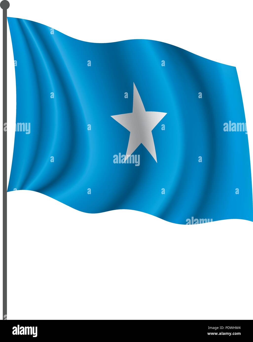 Somalia flag, vector illustration on a white background Stock Vector ...