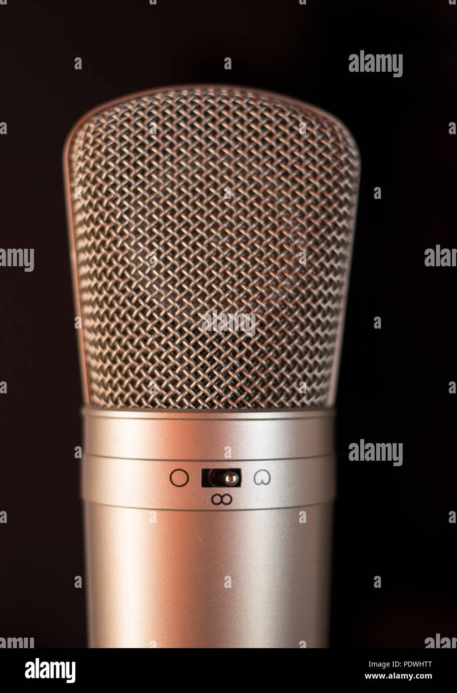 Sound recording studio large diaphragm voice microphone for voiceover ...