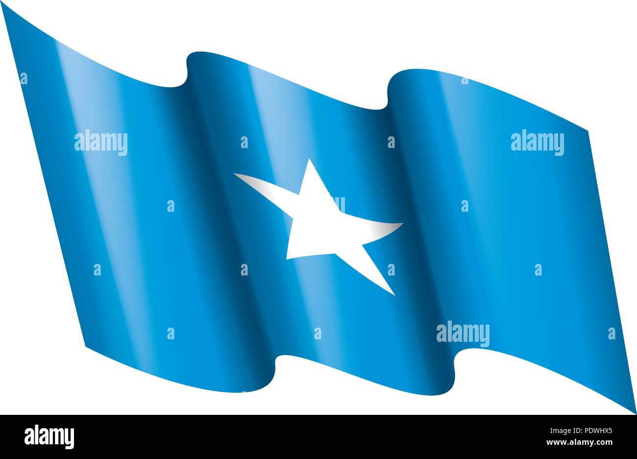 Somalia flag, vector illustration on a white background Stock Vector ...