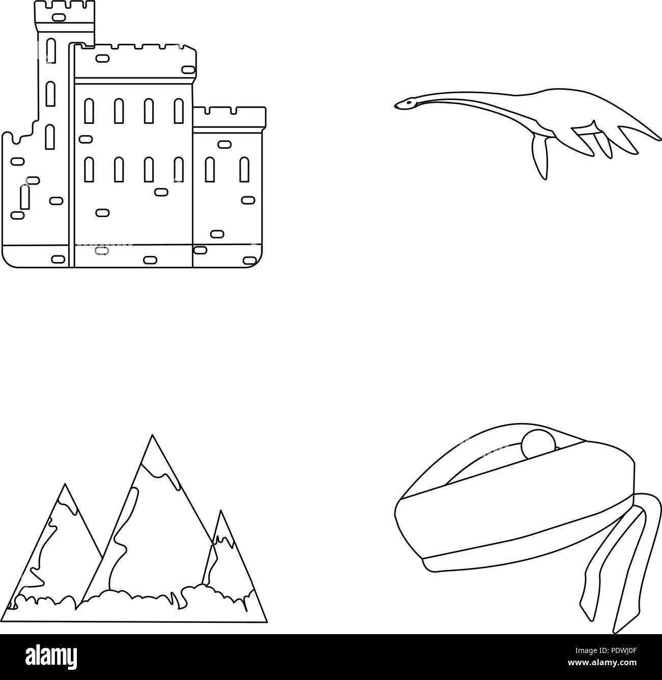 Loch ness monster icon vector vectors hi-res stock photography and ...