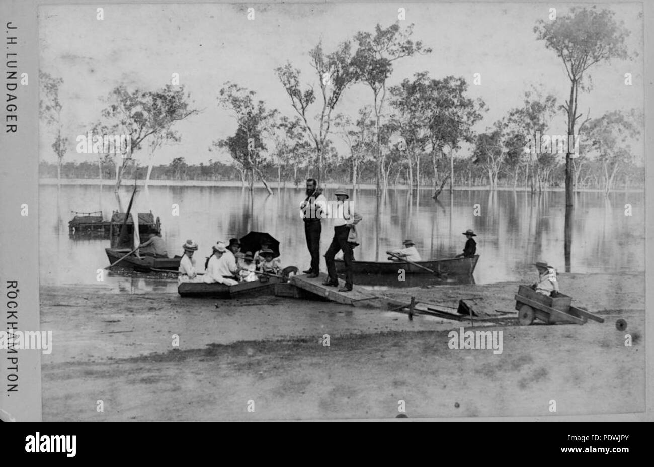 249 StateLibQld 1 200623 Rockhampton flood, 1890 Stock Photo - Alamy