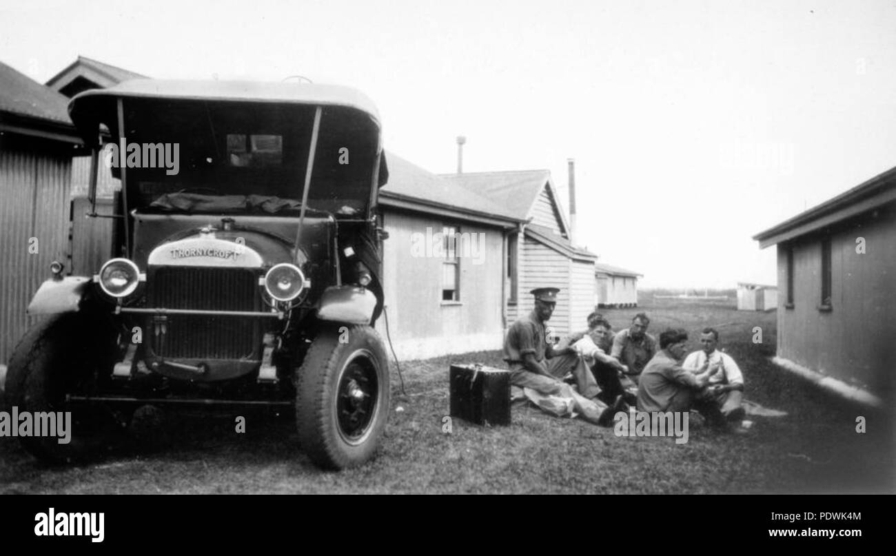 250 StateLibQld 1 204204 Thornycroft lorry at the Fort Lytton Army Base ...
