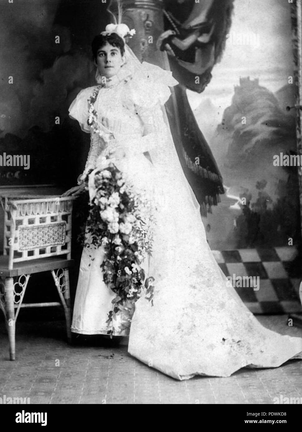 251 StateLibQld 1 207689 Doris Harris on her wedding day, Ipswich, 1897 ...