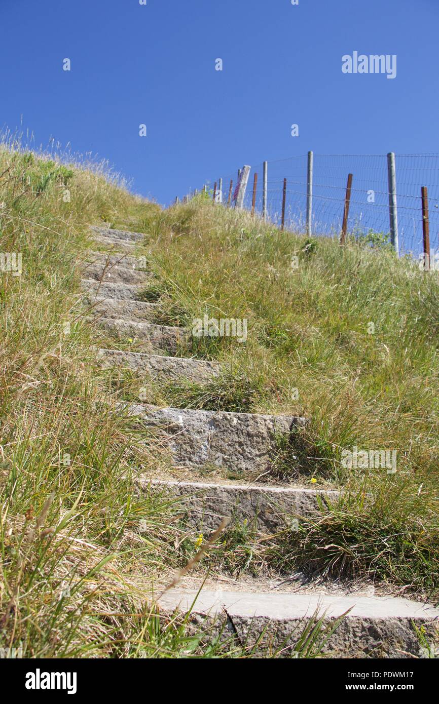 stairs up a rock face Stock Photo - Alamy