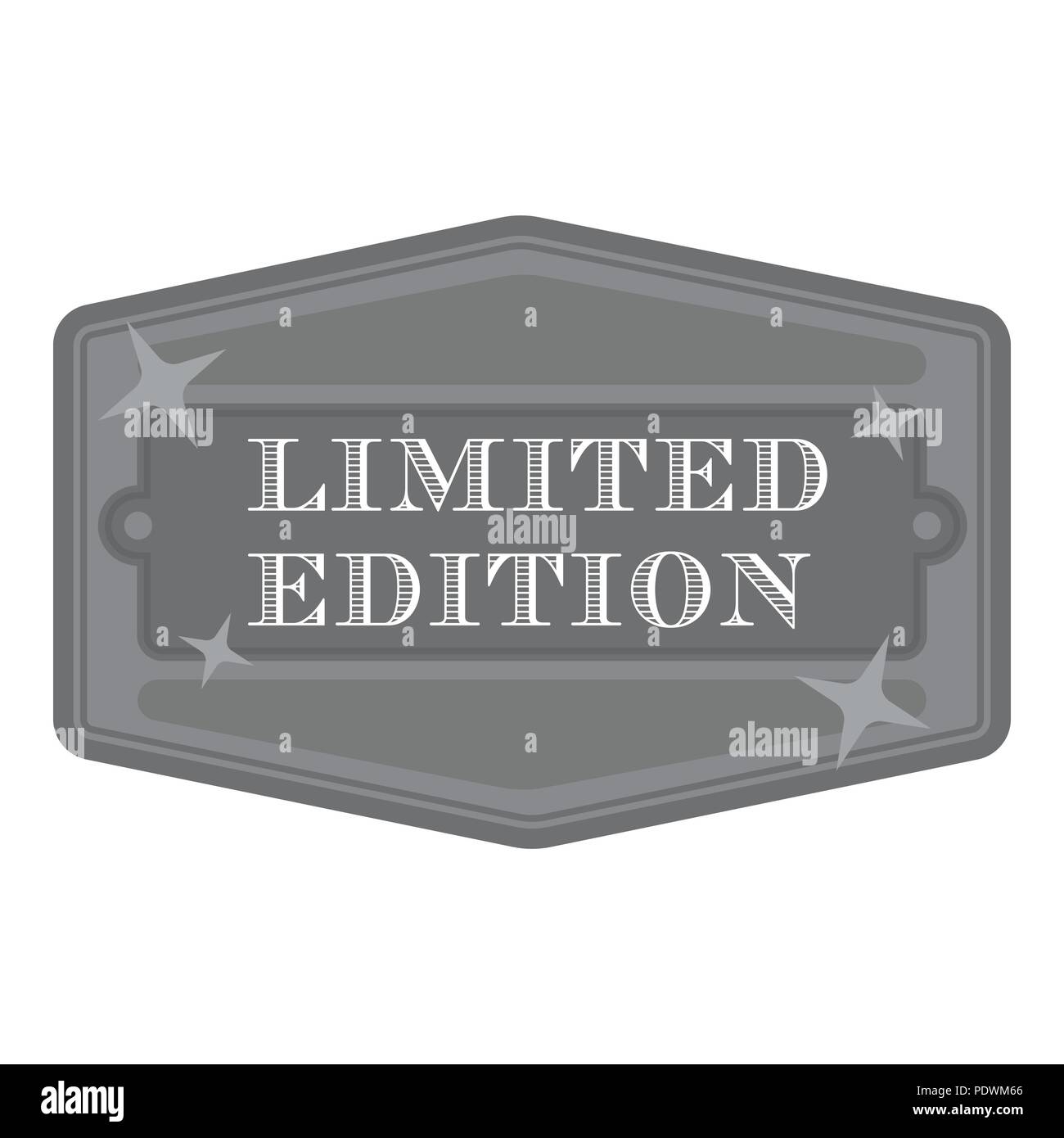 Limited edition icon in monochrome style isolated on white background ...
