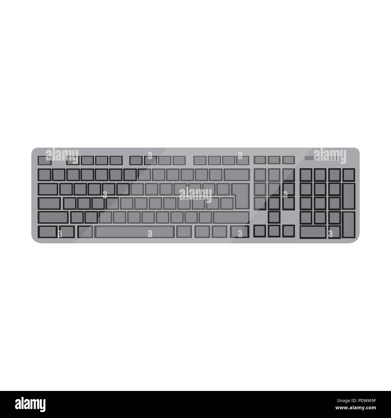 Keyboard Icon In Monochrome Style Isolated On White Background