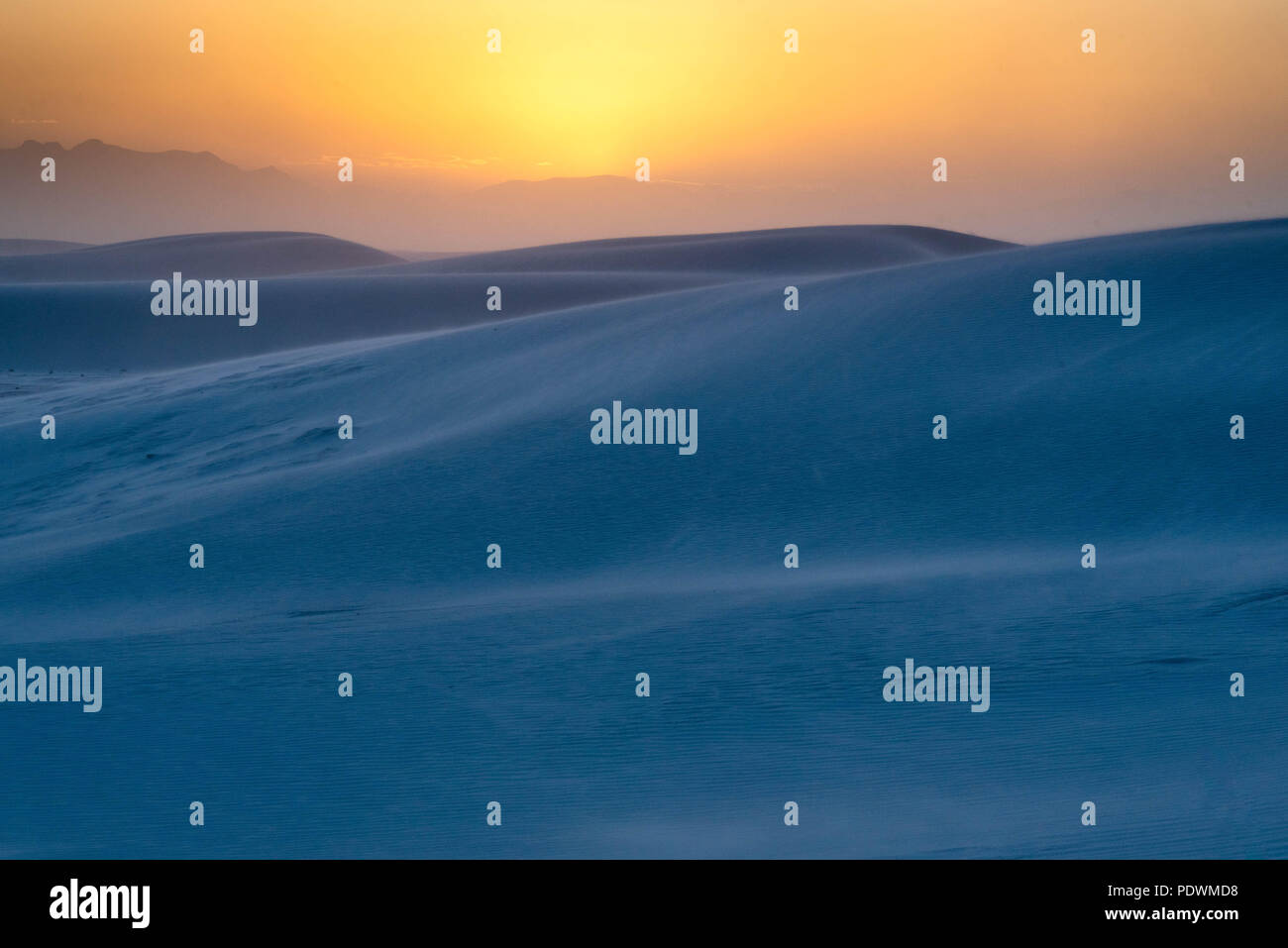 Gypsum Sand Dunes, White Sands National Monument, New Mexico, USA Stock ...