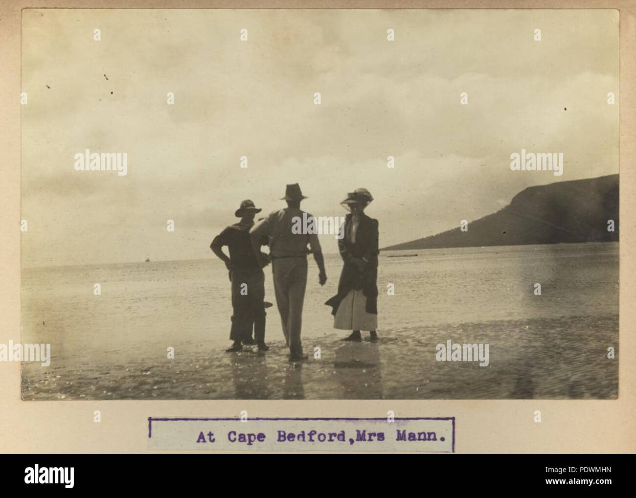 257 StateLibQld 1 254775 Mrs Mann on the shore at Cape Bedford, ca ...