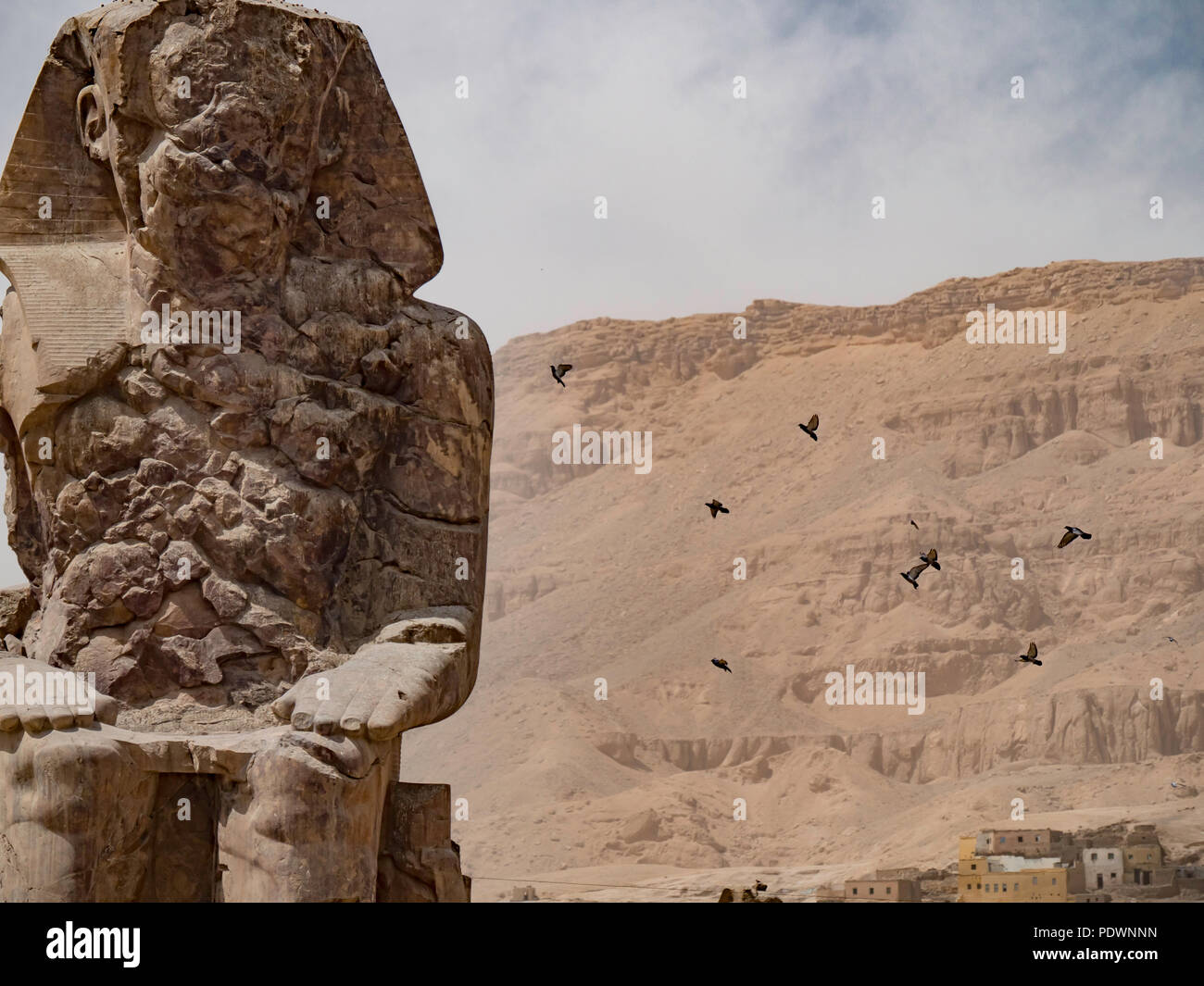 Reconstructed Sphinx statue in Luxor Stock Photo - Alamy