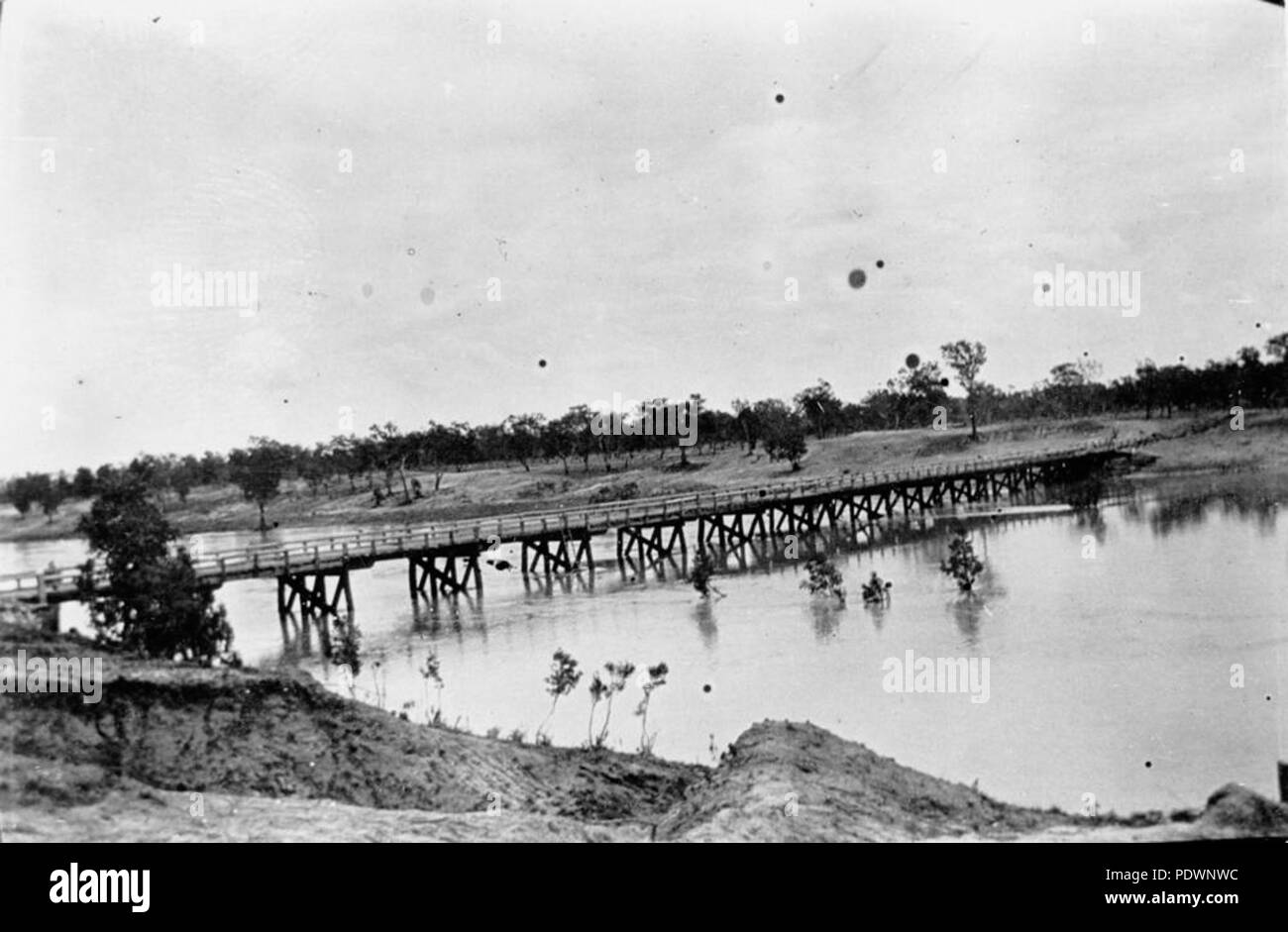 273 StateLibQld 1 77987 Trestle bridge over the Balonne River near St ...