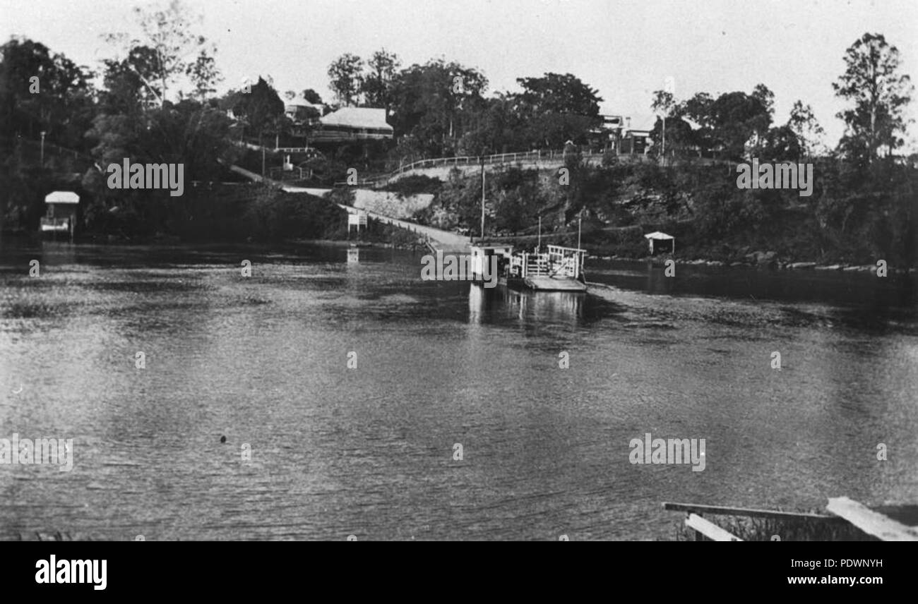 273 StateLibQld 1 79042 Old ferry crossing the Brisbane River at ...