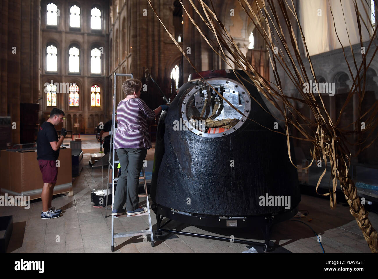 The Soyuz TMA-19M descent module, the spacecraft which brought ...