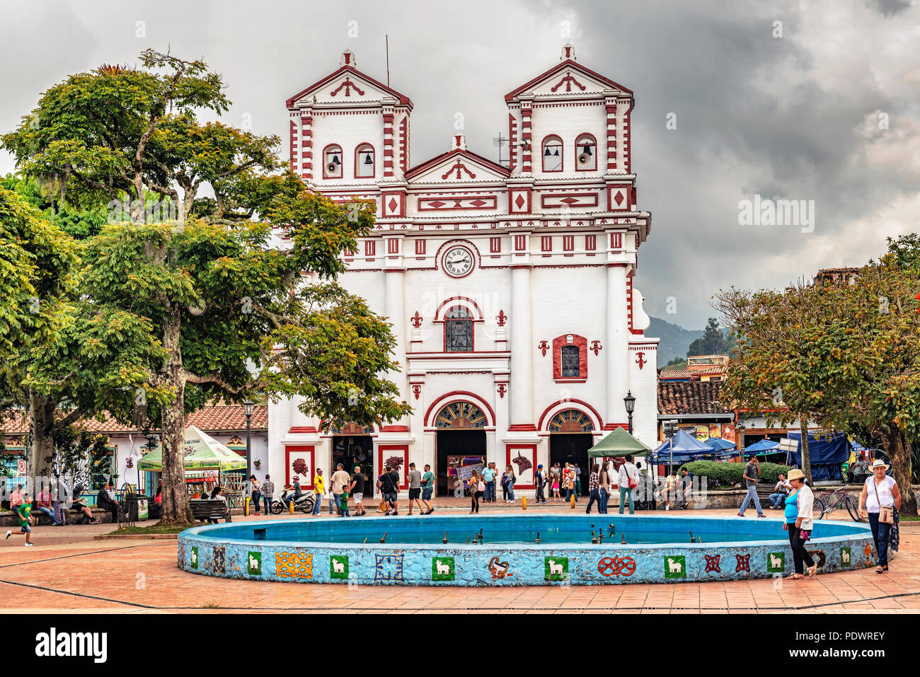 Guatape, Colombia - March 27, 2018: People in front of Colorful ...