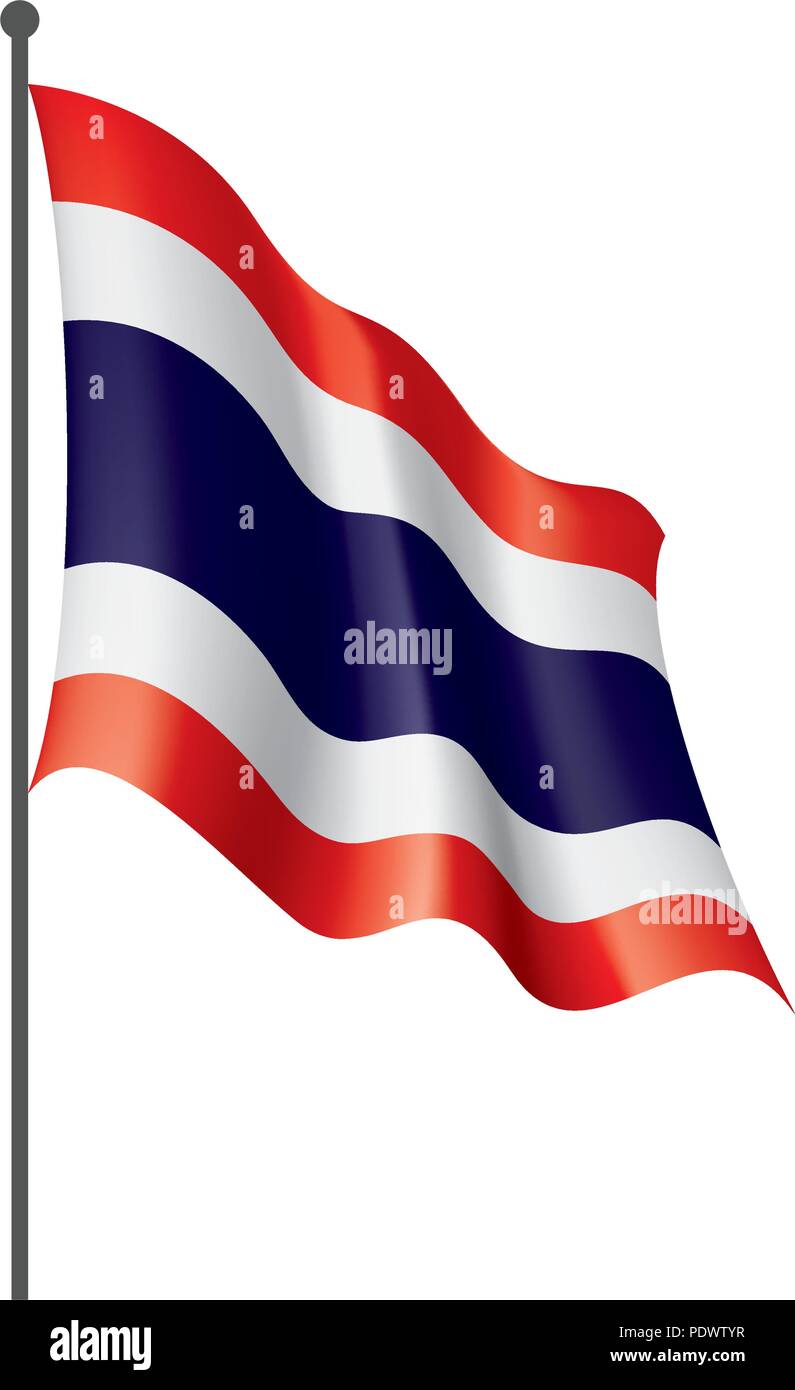 Thailand flag, vector illustration on a white background Stock Vector ...