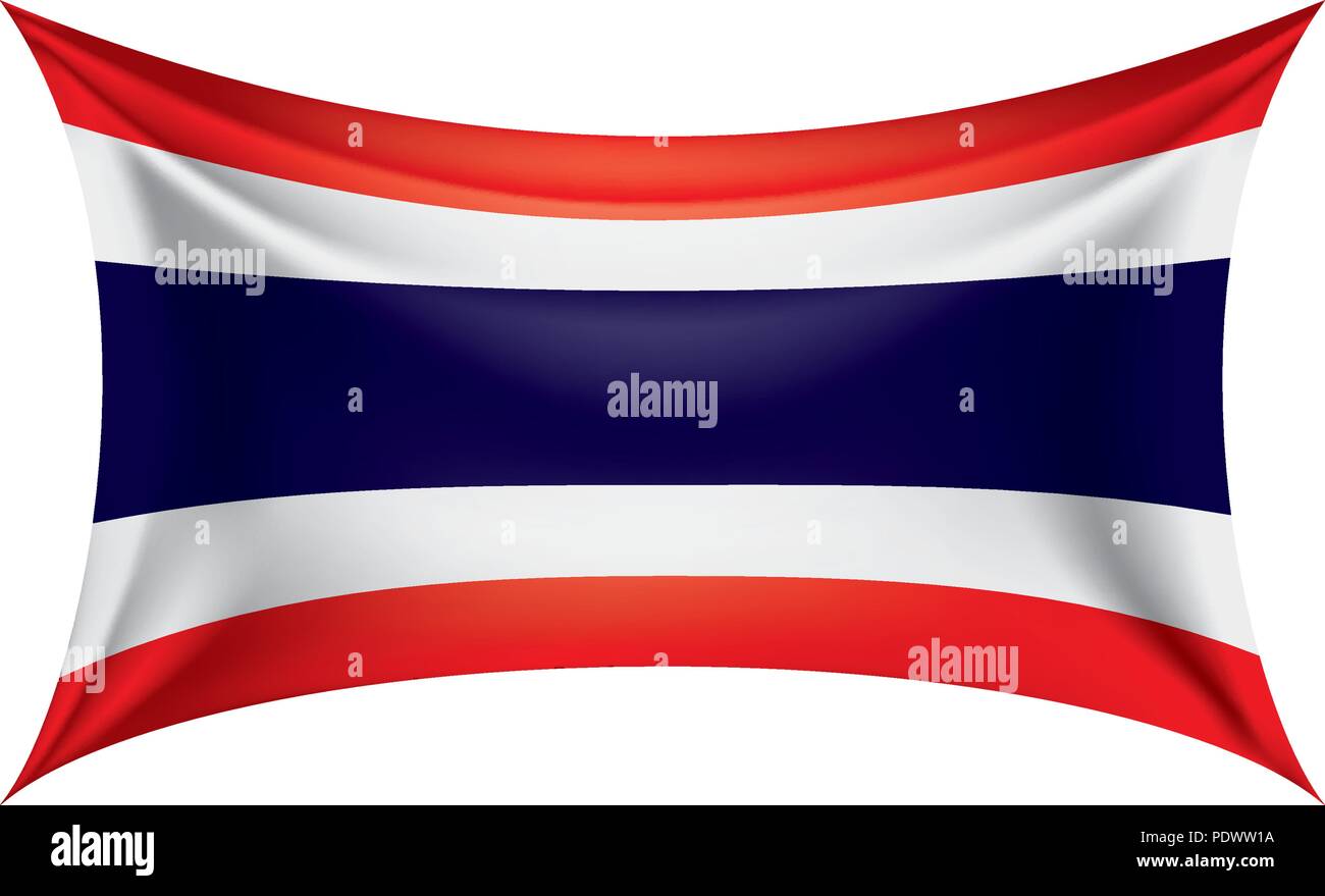 Thailand flag, vector illustration on a white background Stock Vector ...