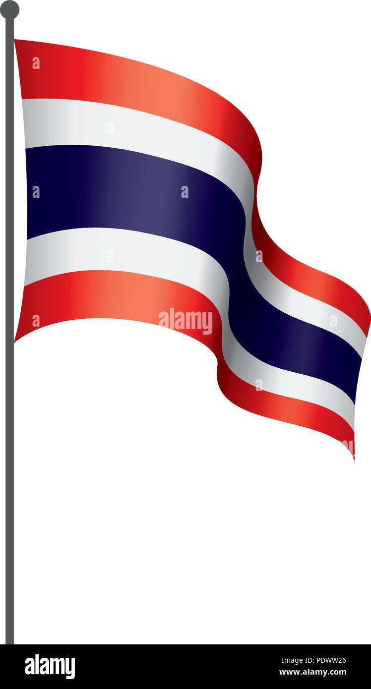 Thailand flag, vector illustration on a white background Stock Vector ...
