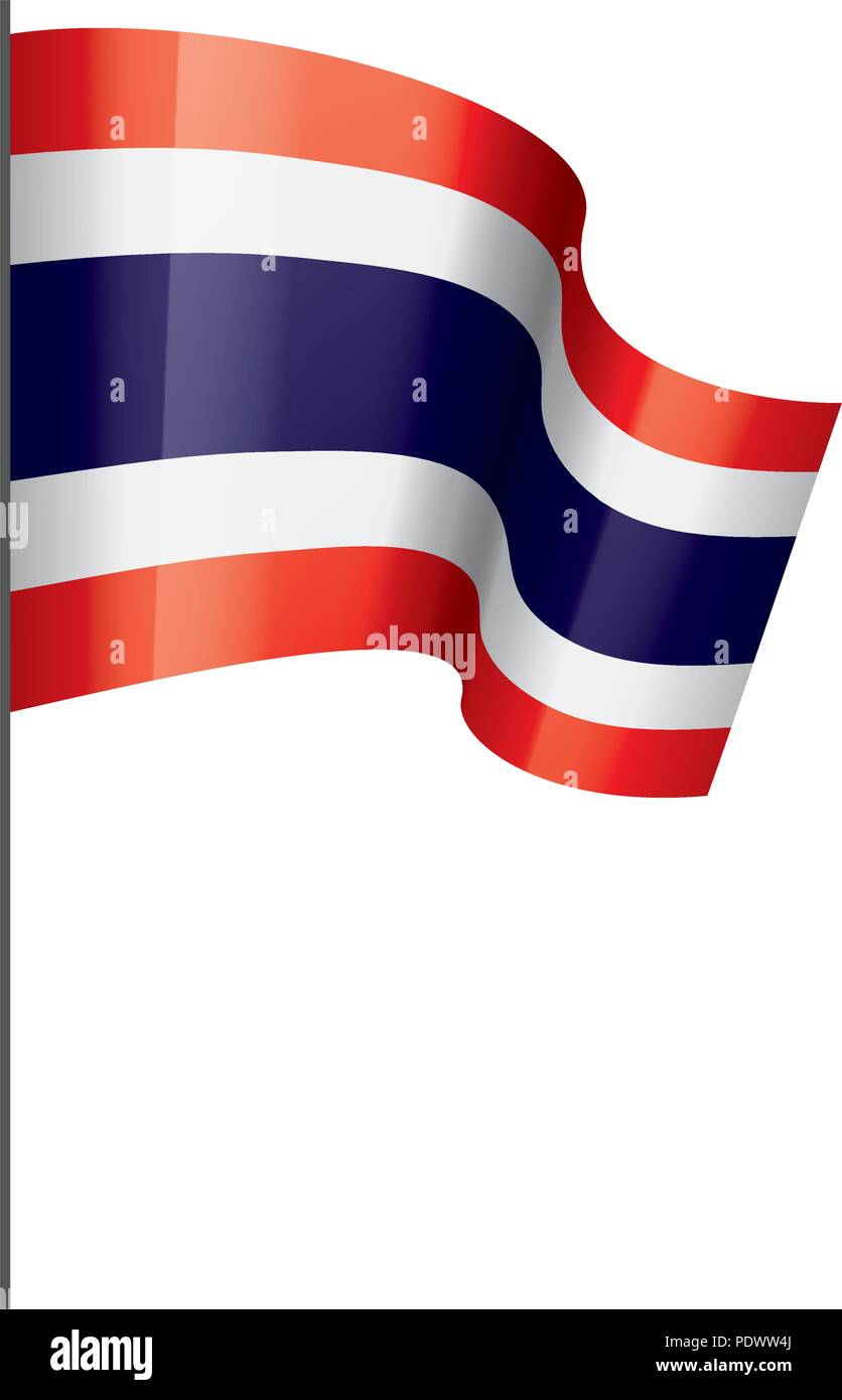 Thailand flag, vector illustration on a white background Stock Vector ...