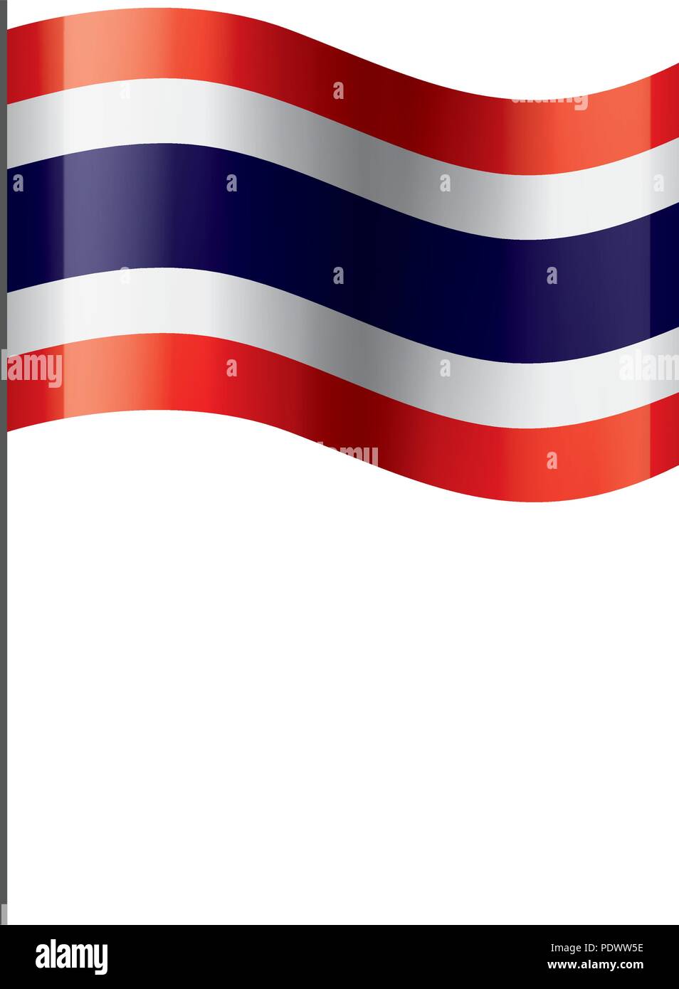 Thailand flag, vector illustration on a white background Stock Vector ...