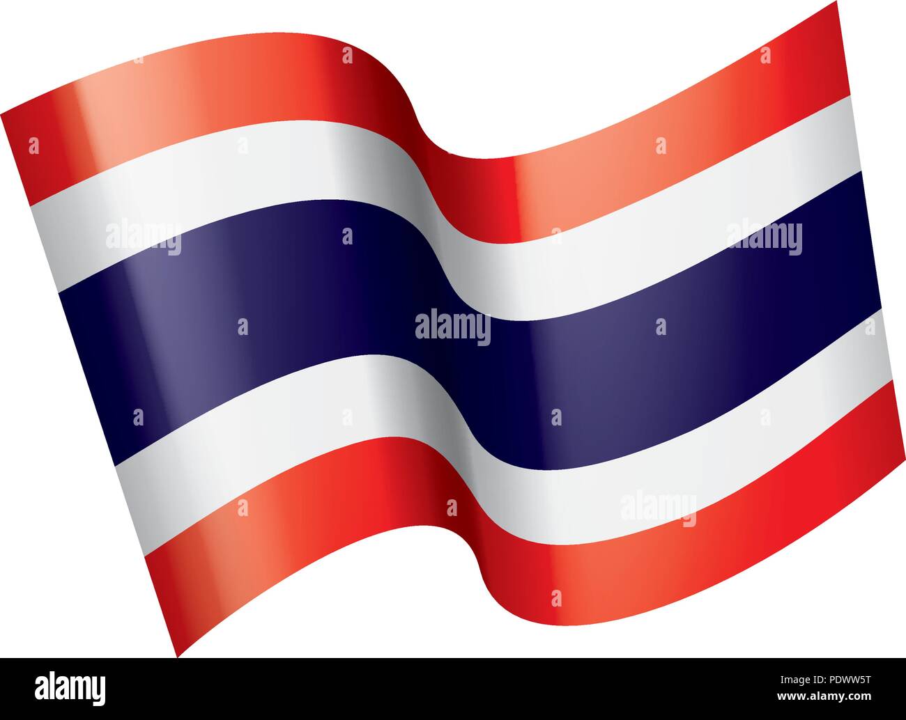 Thailand flag, vector illustration on a white background Stock Vector ...