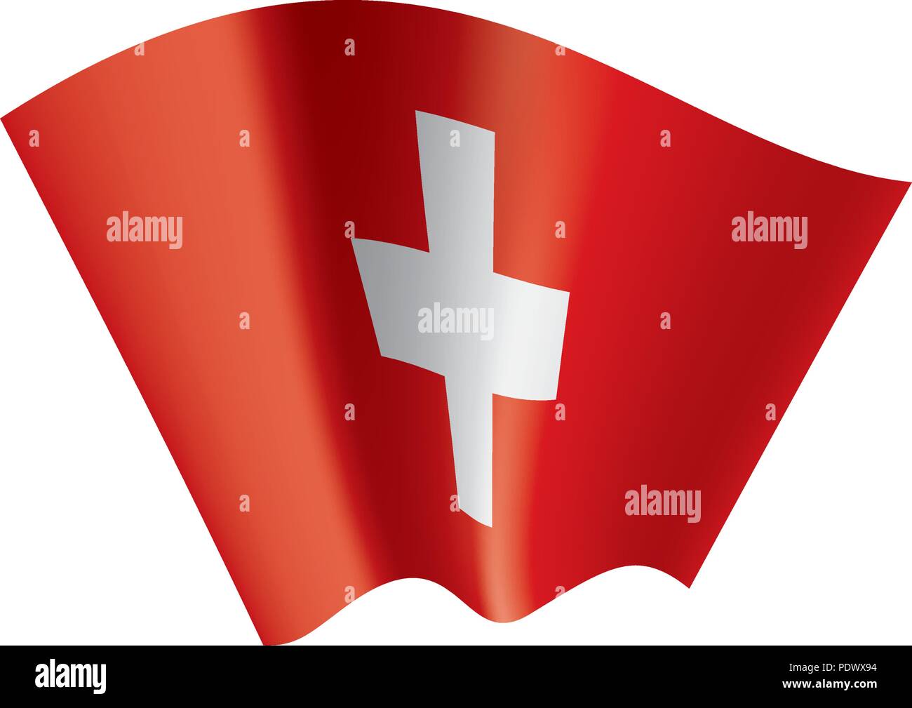 Switzerland flag, vector illustration on a white background Stock ...