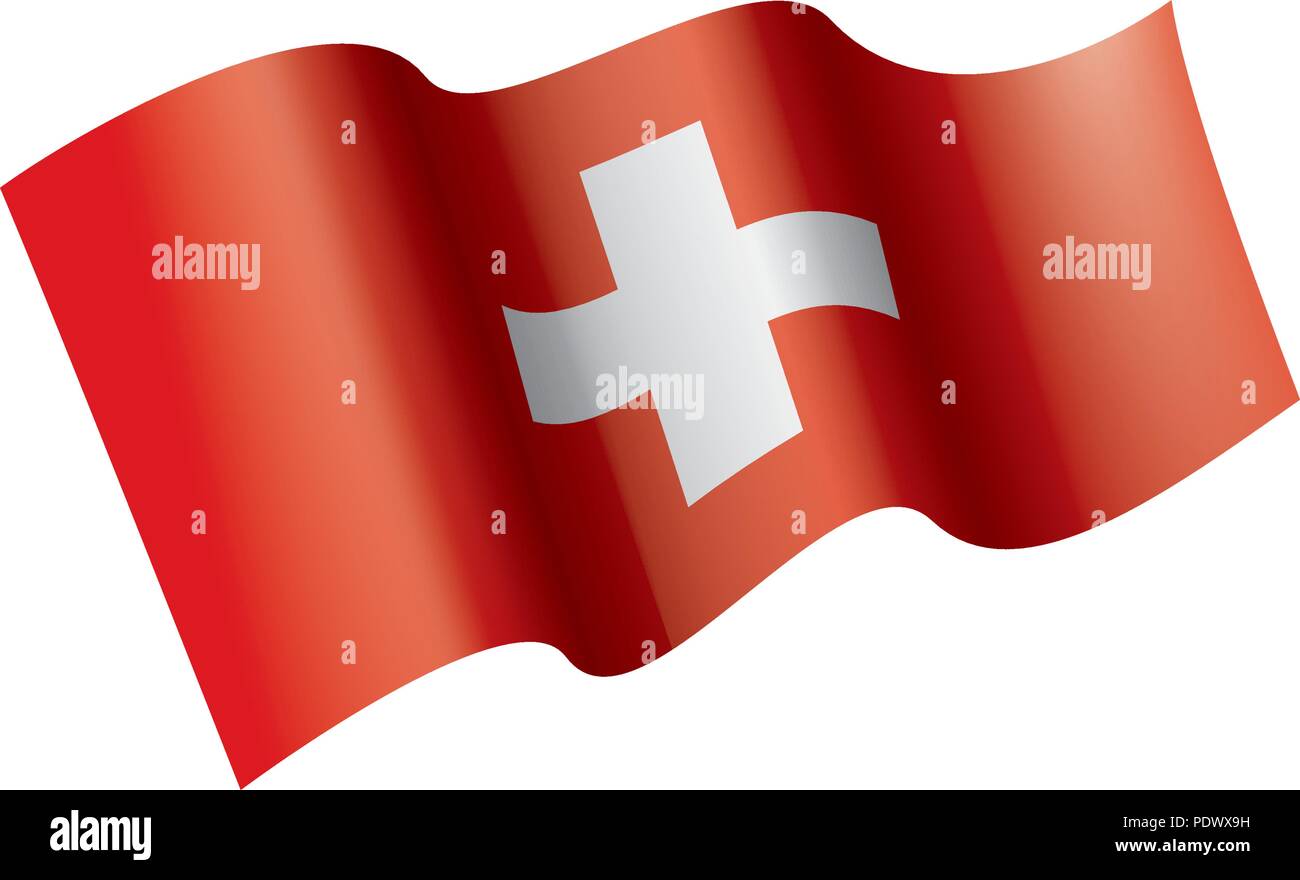 Switzerland flag, vector illustration on a white background Stock ...