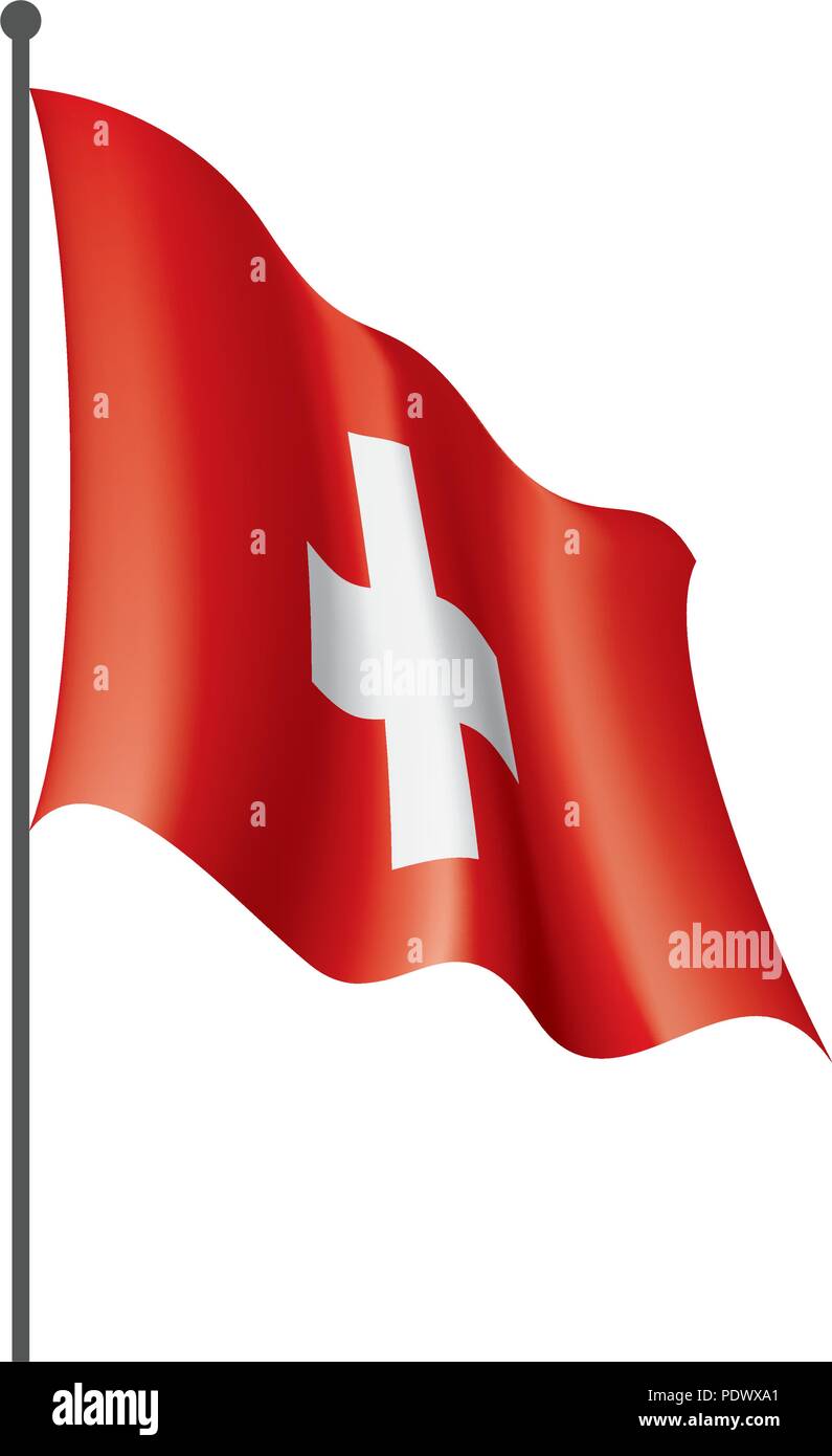 Switzerland flag, vector illustration on a white background Stock ...