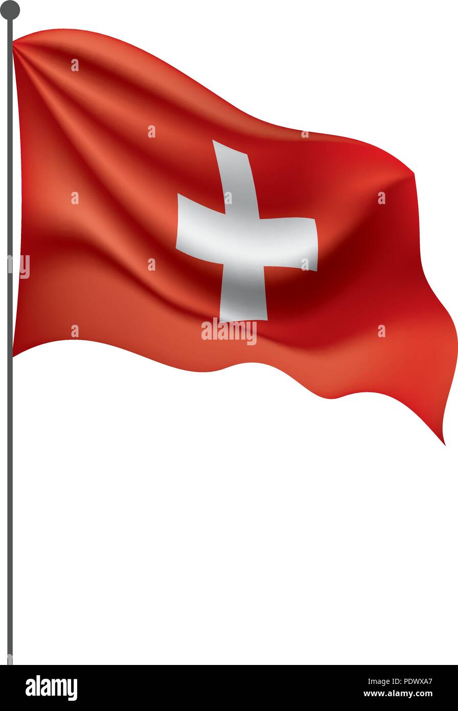 Switzerland flag, vector illustration on a white background Stock ...