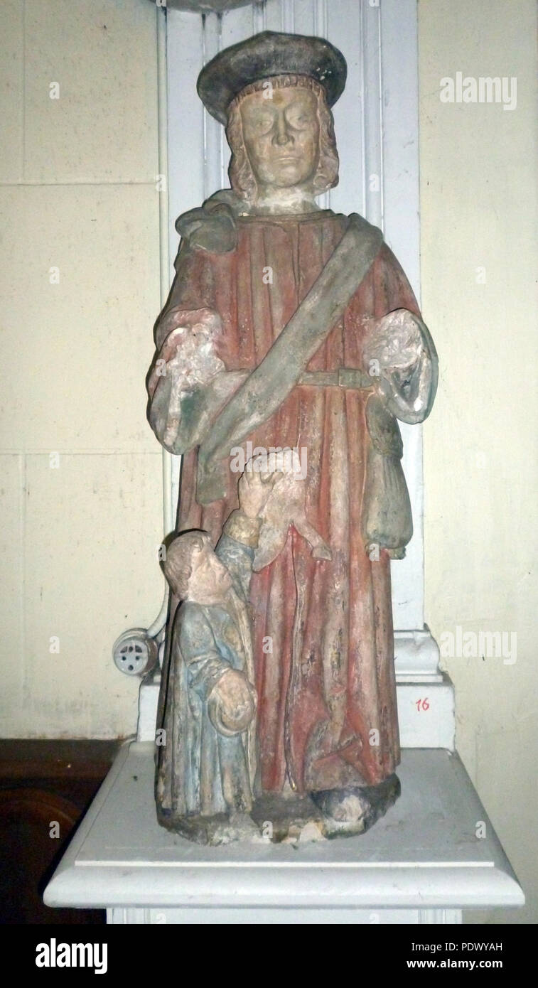 146 Groupe sculpté saint Yves Stock Photo - Alamy
