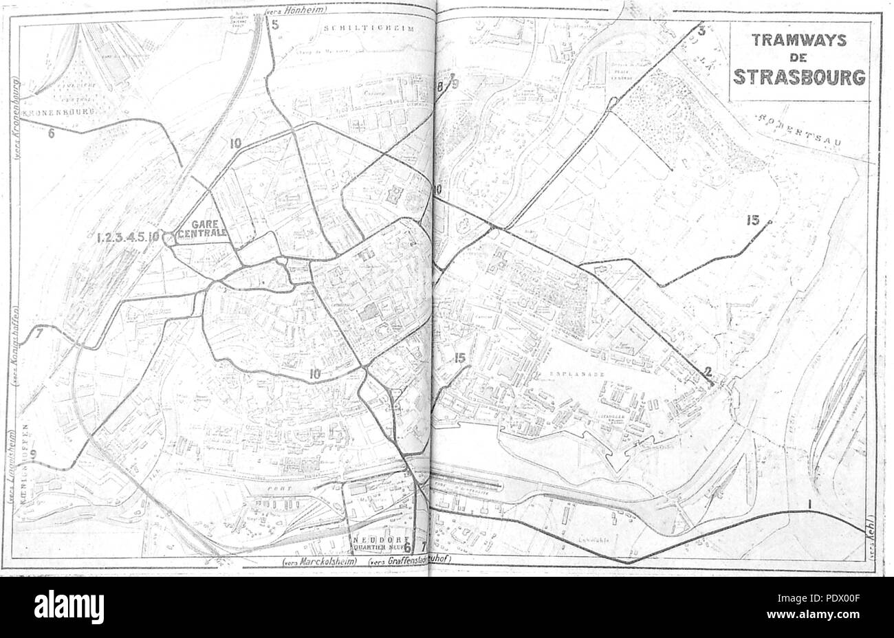 Vintage strasbourg map hi-res stock photography and images - Alamy