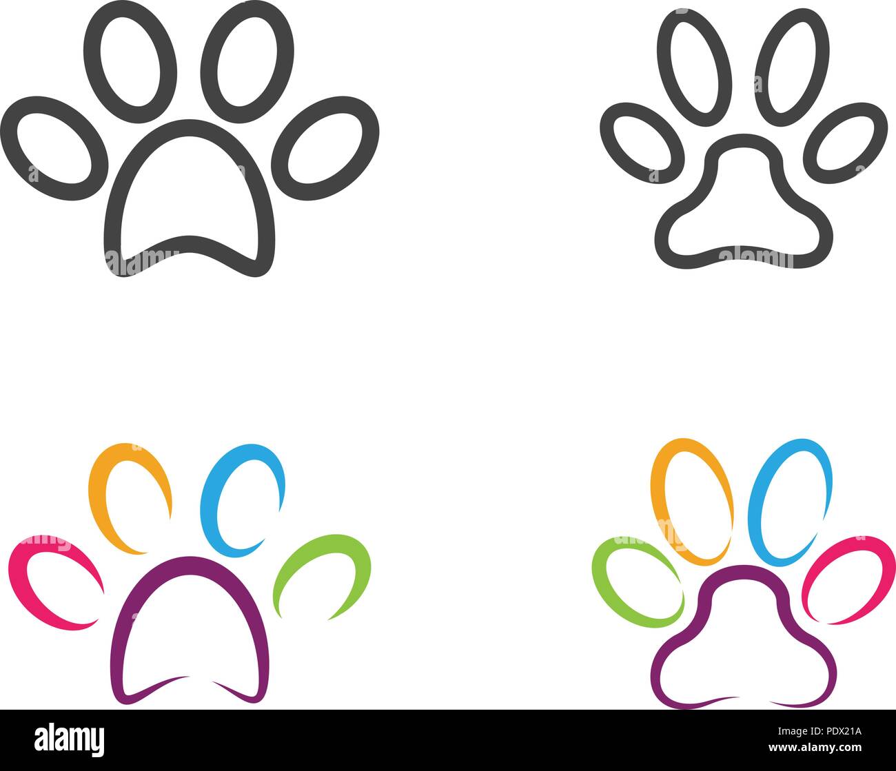 Paw icon vector illustration design logo template Stock Vector Image ...