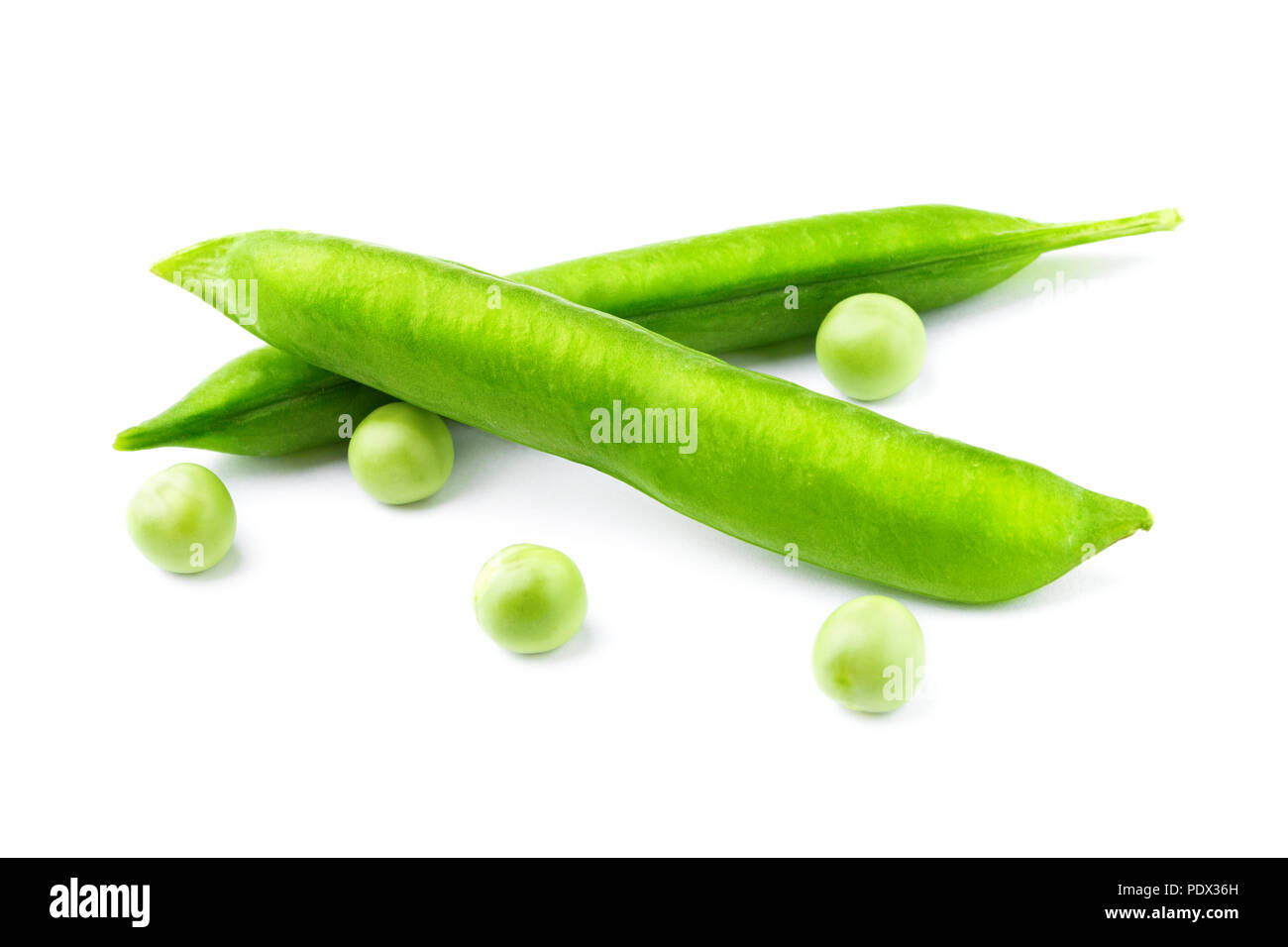 Two pods of peas Stock Photo - Alamy