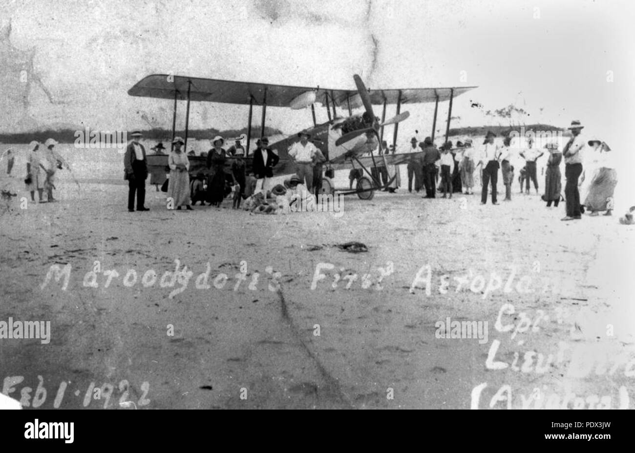 Australia beach plane Black and White Stock Photos & Images - Alamy