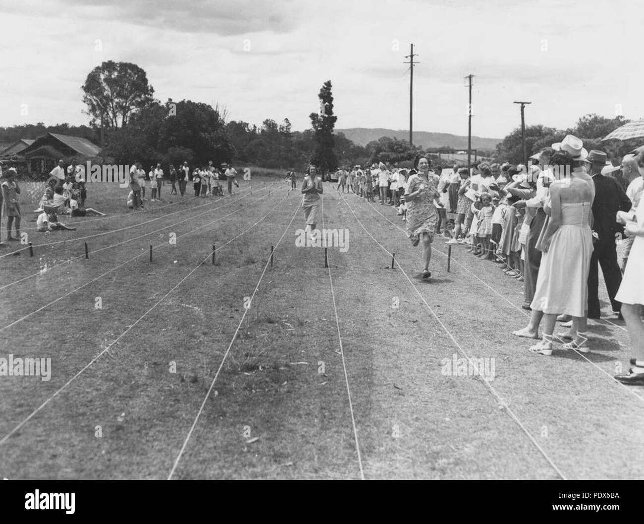 In a foot race Black and White Stock Photos & Images - Alamy