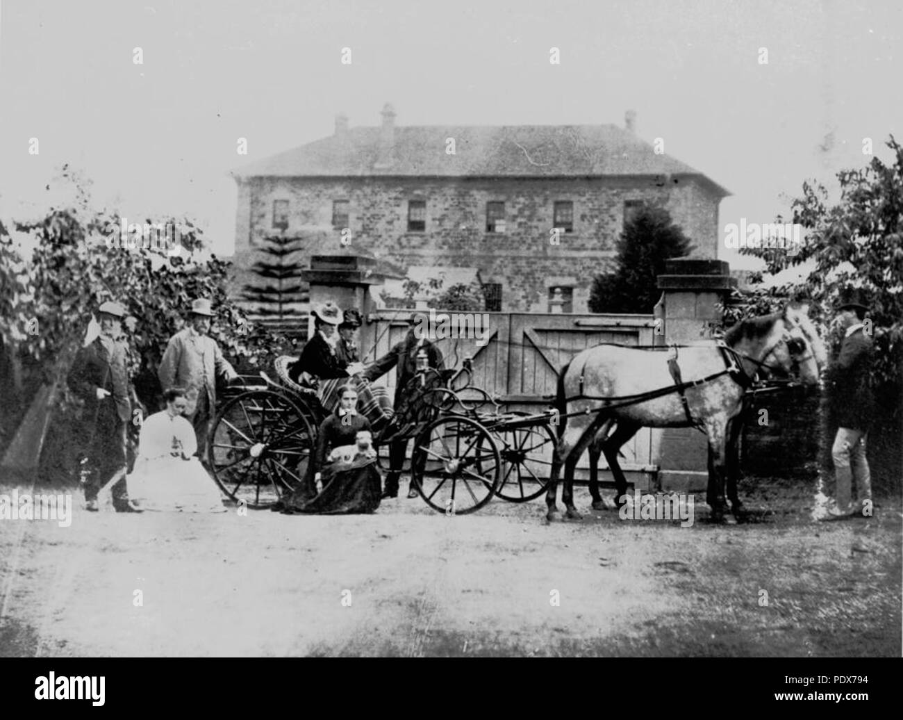 265 StateLibQld 1 41715 Archer family in front of the Military Barracks ...