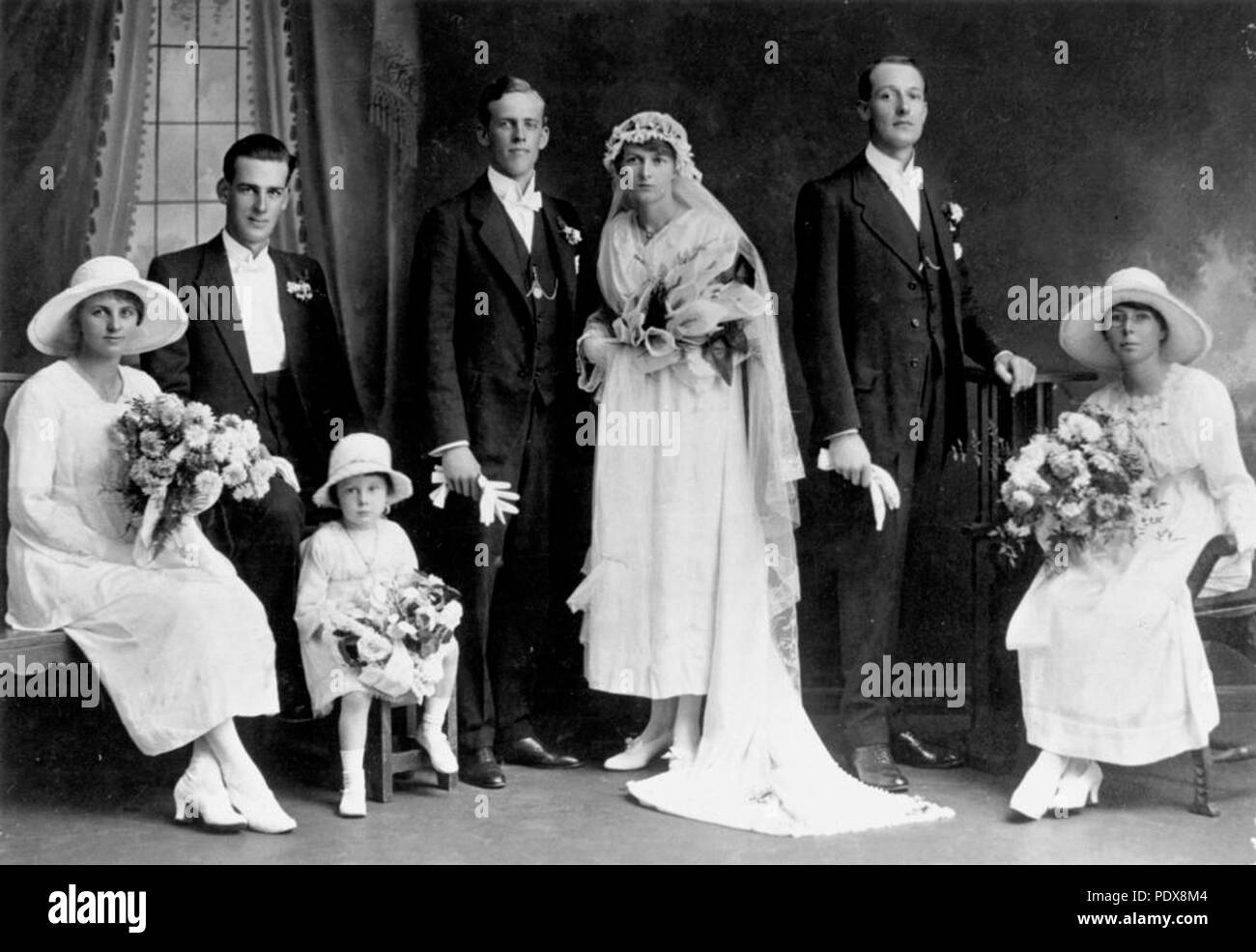 273 StateLibQld 1 79759 Wedding party of Joe Packer and Beckie (nee ...
