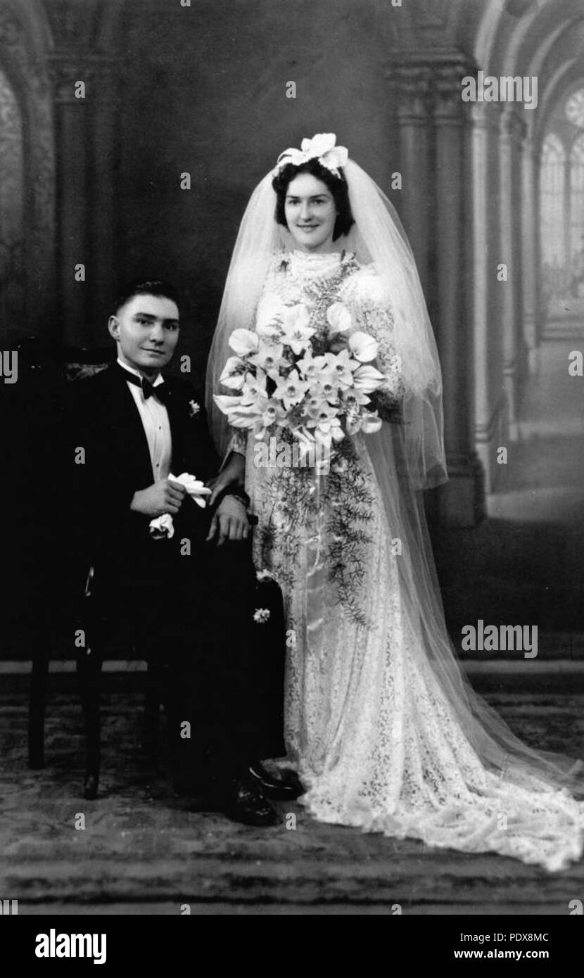 273 StateLibQld 1 79891 Cyril and Grace Jackson on their wedding day ...