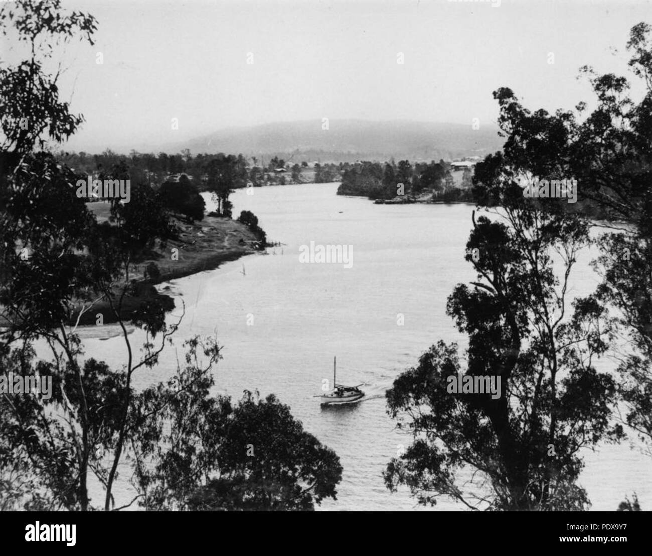 Australian river scene Black and White Stock Photos & Images - Alamy