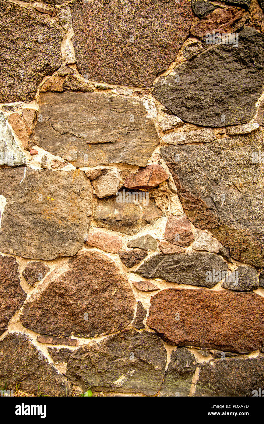 wall with granite stones Stock Photo - Alamy